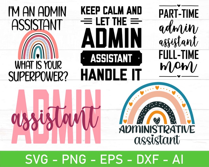 Admin Assistant Svg Png Bundle, Admin Assistant Shirt Svg ...