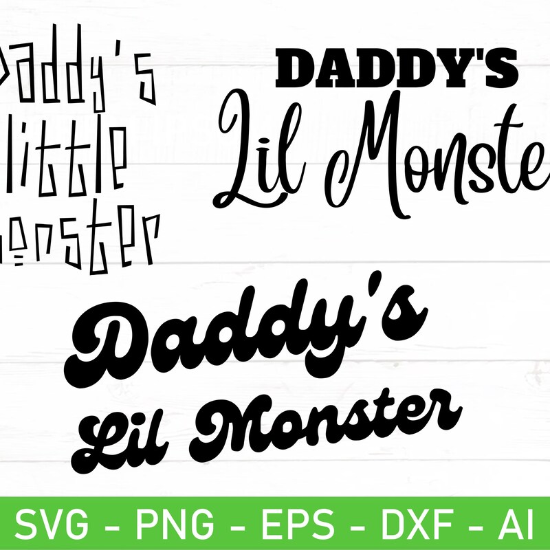 Daddys Lil Monster Png - Etsy