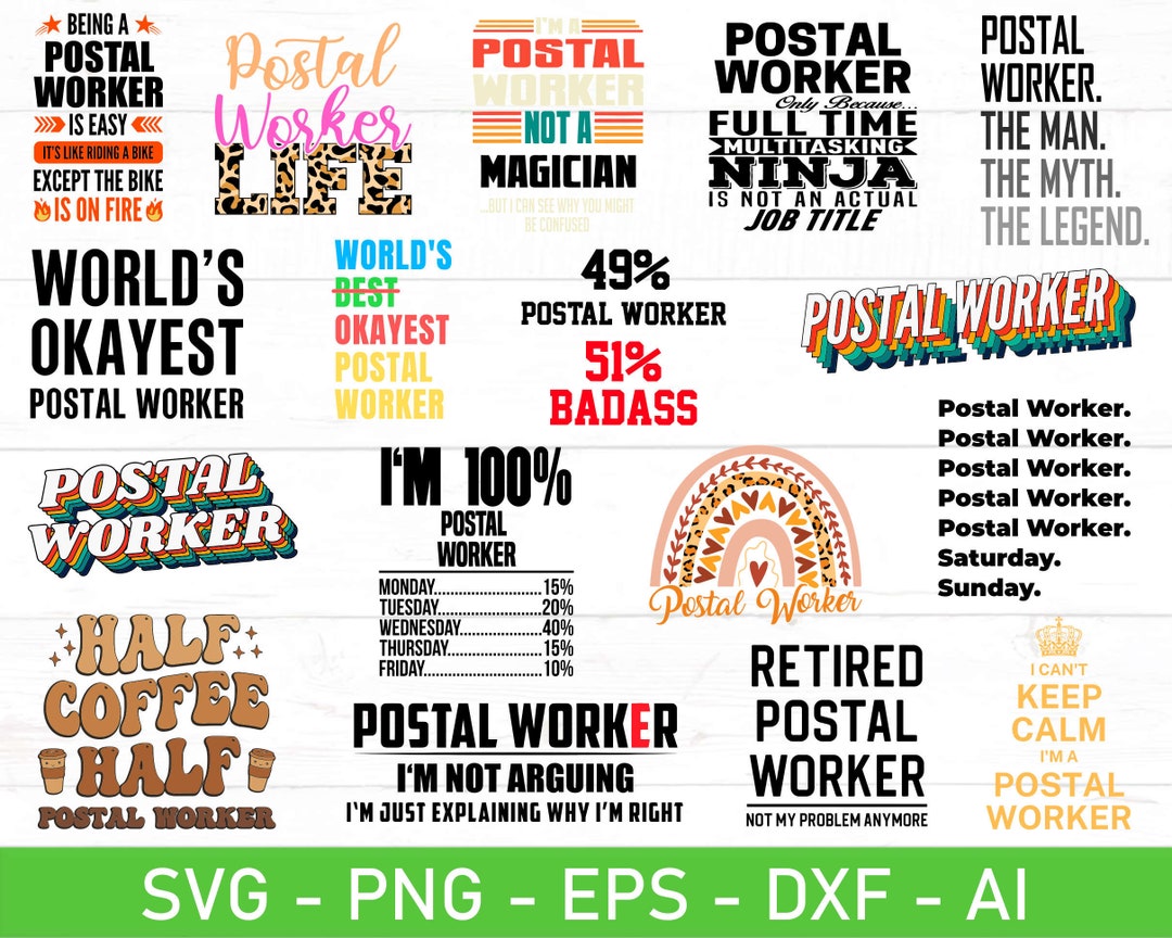 Postal Worker Svg Png Bundle, Postal Worker Life Svg, Awesome Postal ...