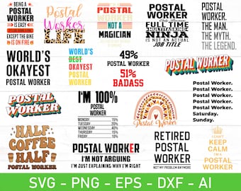 Postal Worker SVG Bundle, Postal Life Svg, Small Town Postal Worker Svg ...