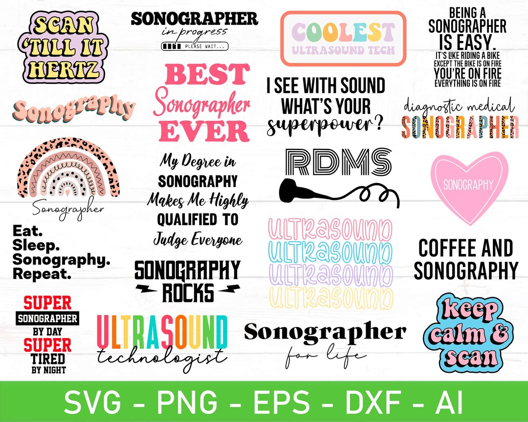 Sonography Svg Png Bundle, Sonographer Svg Png, Ultrasound Tech Svg ...