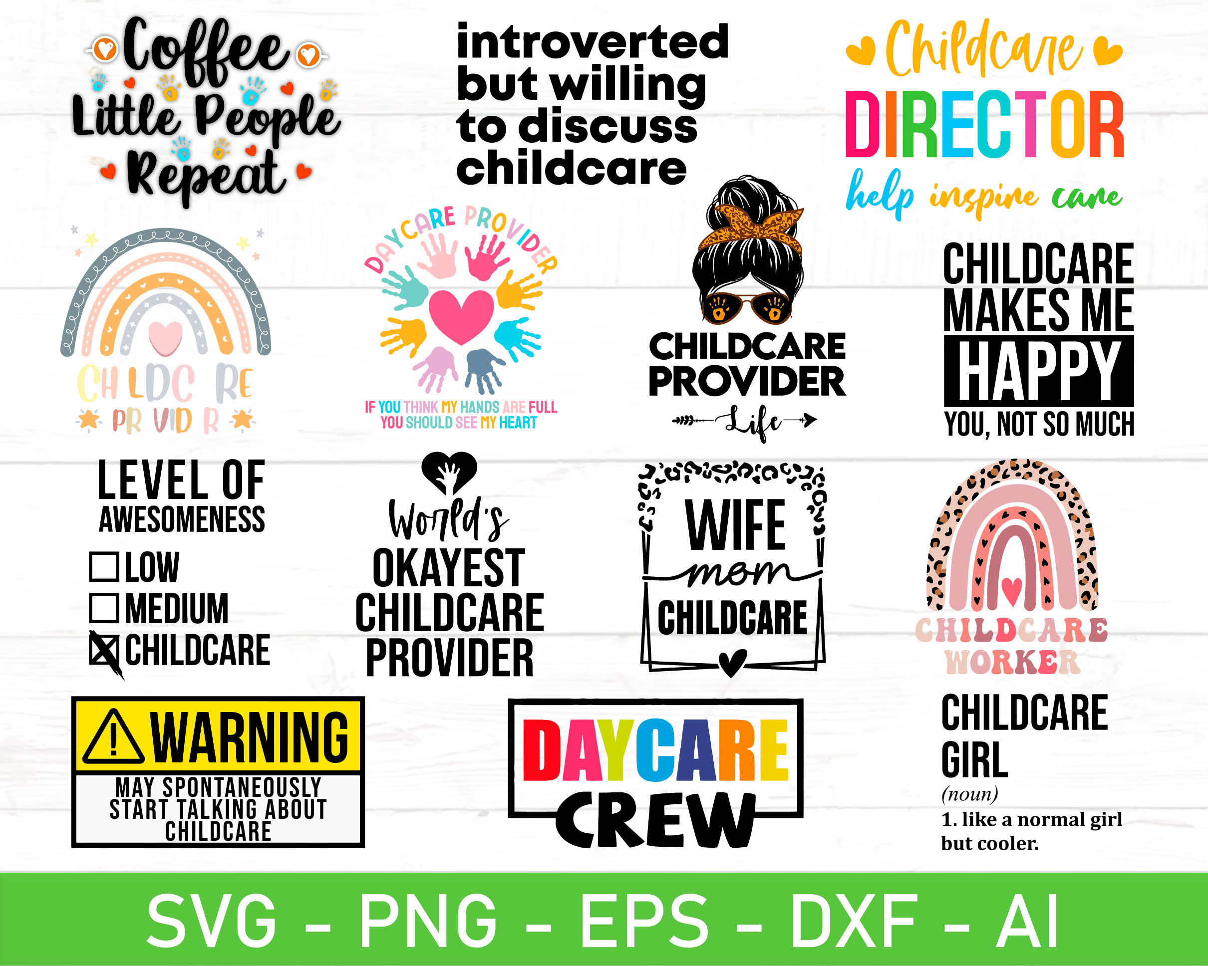 Childcare Svg Png Bundle, Childcare Worker Svg, Childcare Provider Svg ...