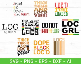 Locs Block Dreadlocks Sisterlocks SVG PNG JPG Cricut or - Etsy