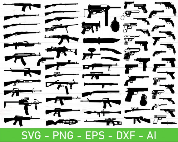 73 Guns SVG Bundle Eps Dxf Ai Png Files for Cricut | Etsy Canada