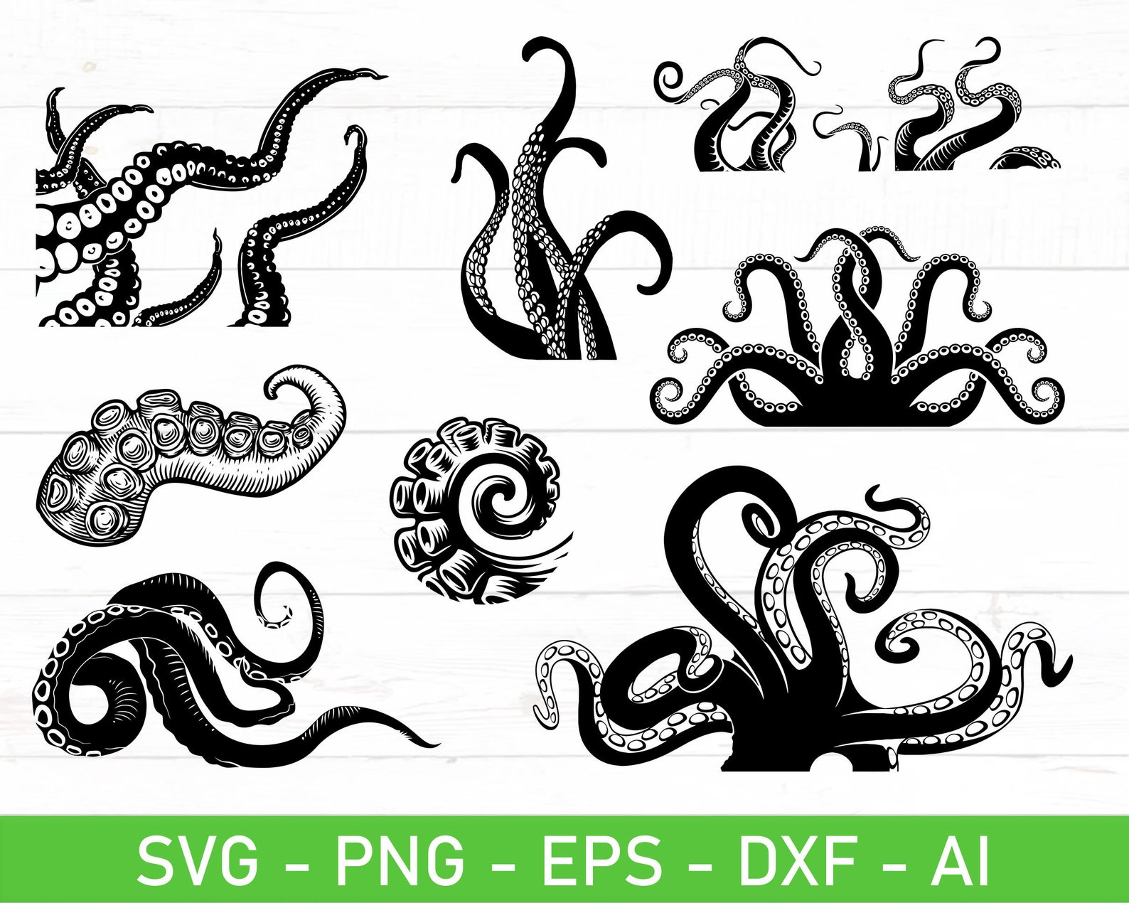 Octopus Tentacles svg Tentacles svg eps dxf ai png Files | Etsy