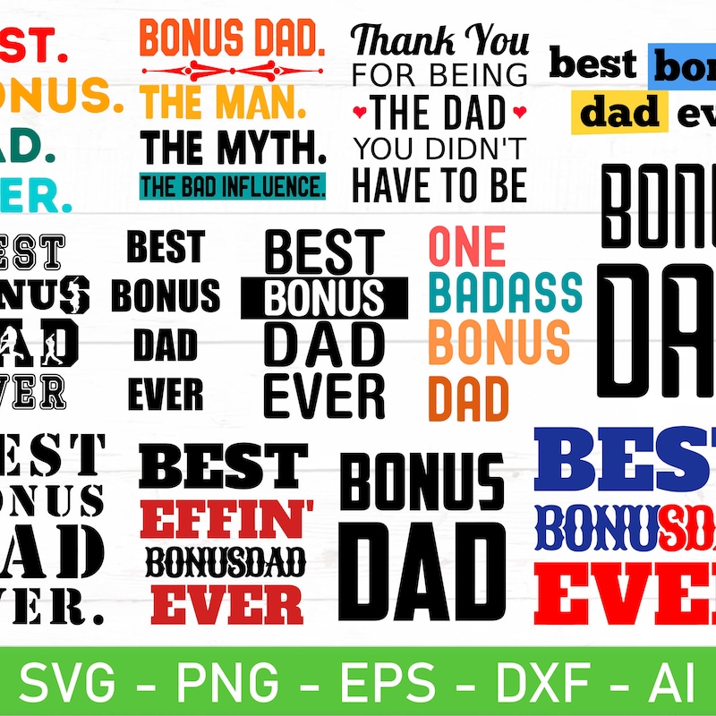 Bonus Dad Svg - Etsy