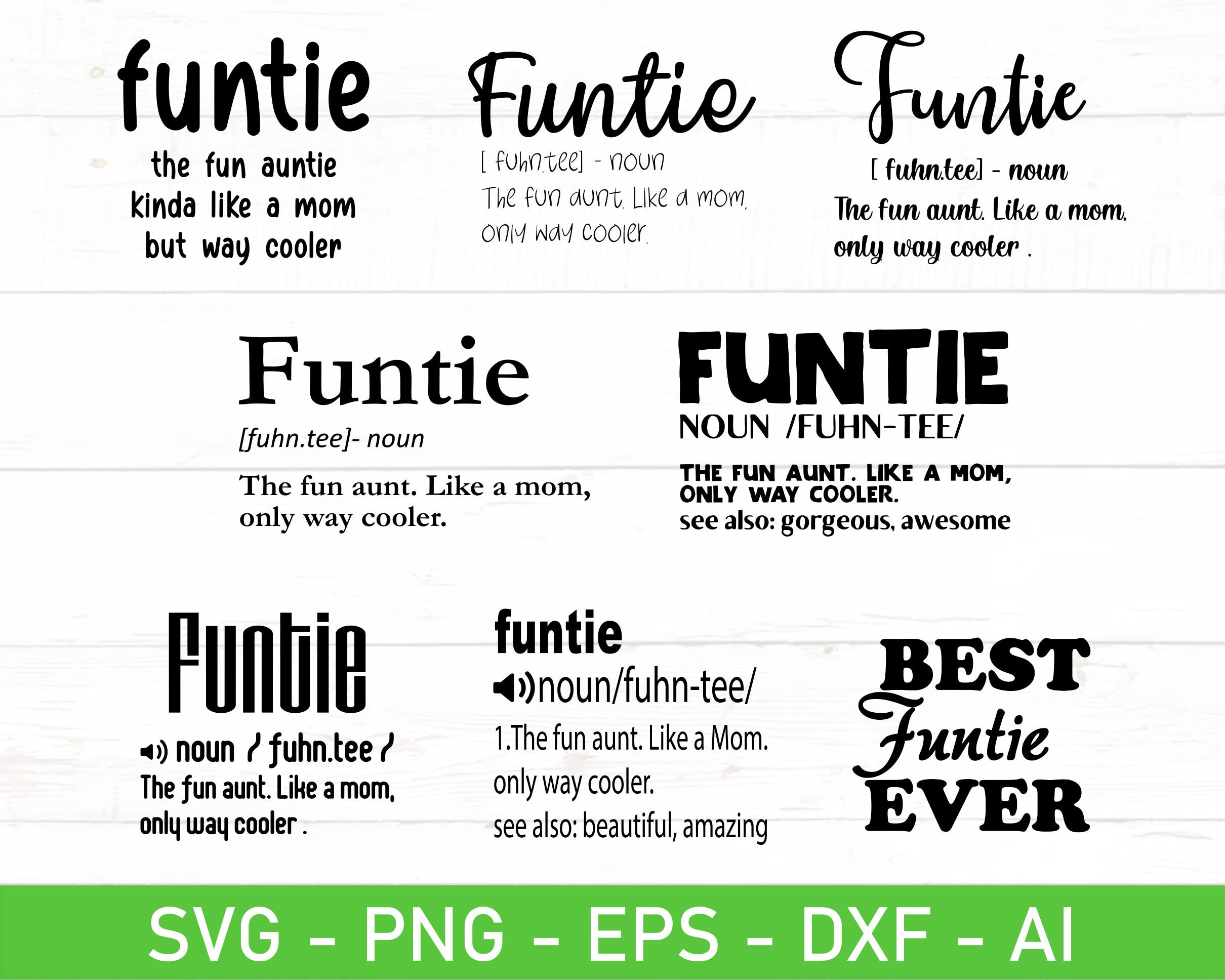 Funtie Svg Fun Aunt Svg Funny Aunt Svg Fun Auntie Svg Eps - Etsy Finland