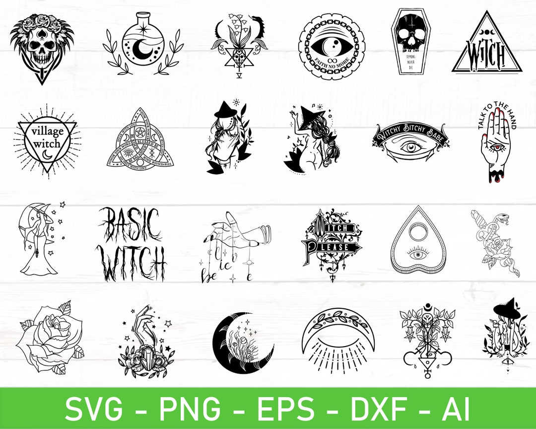 Mystical Svg, Eps, Dxf, Ai, Png, Files for Cricut - Etsy
