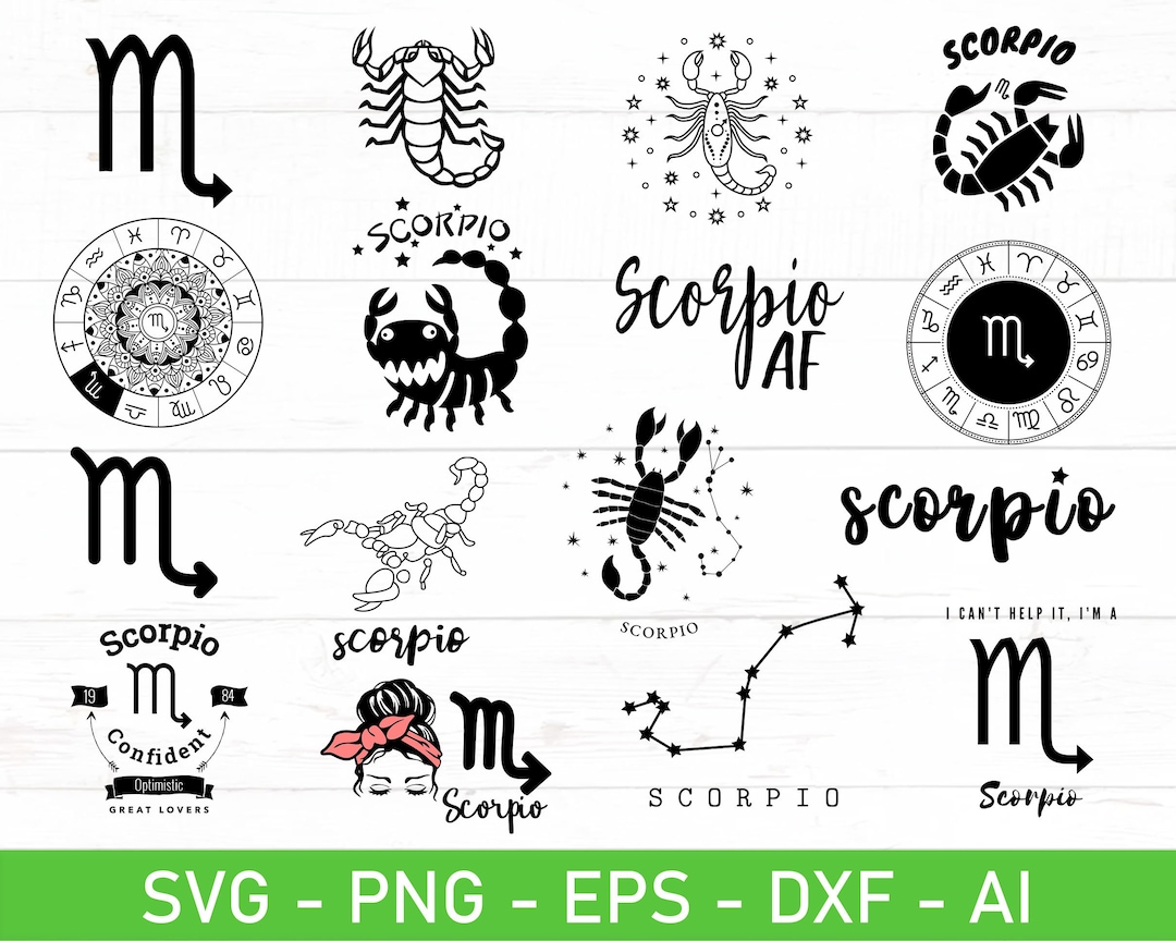 Scorpio Zodiac Svg Bundle, Scorpio Constellation Svg, Scorpio Astrology ...