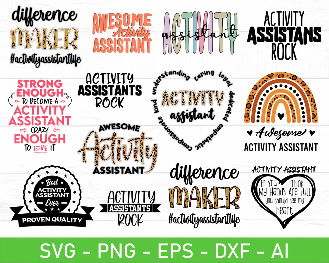 Activity Assistant Svg, Activity Assistant Gift Svg, Activity Life Svg ...