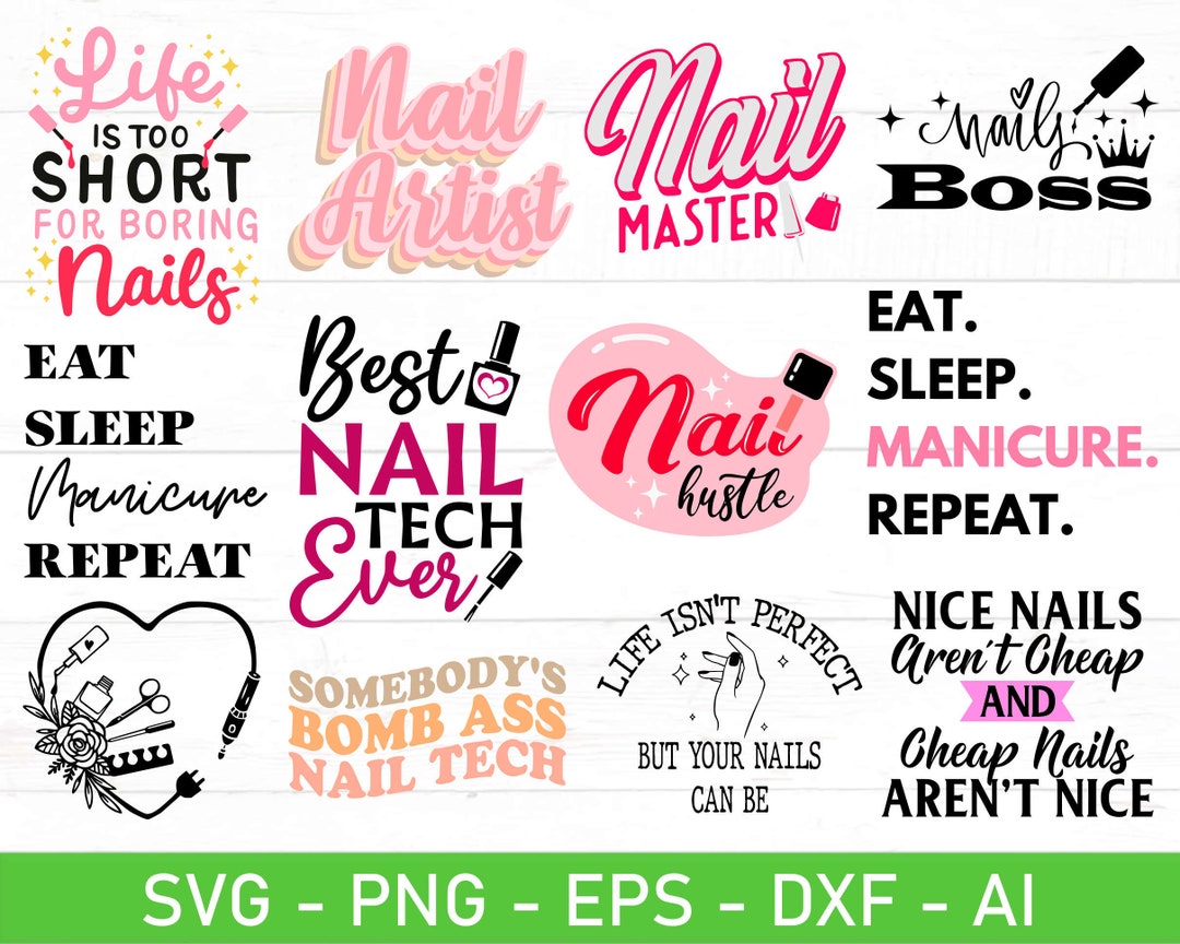 Nail Tech Svg Png Bundle, Nail Hustler Svg, Nail Tech Life Svg, Nail ...