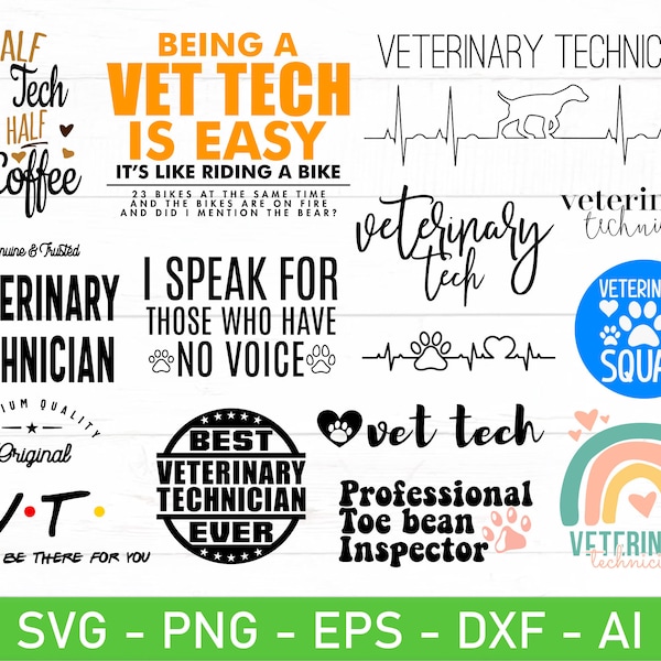Vet Tech Card Svg - Etsy