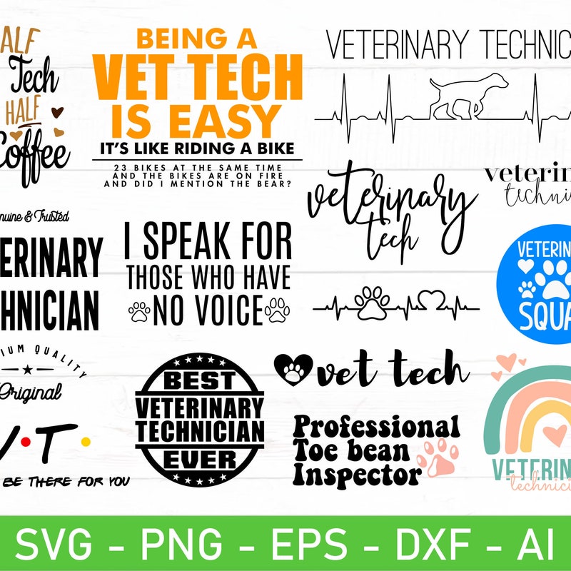 Vet Tech Svg - Etsy