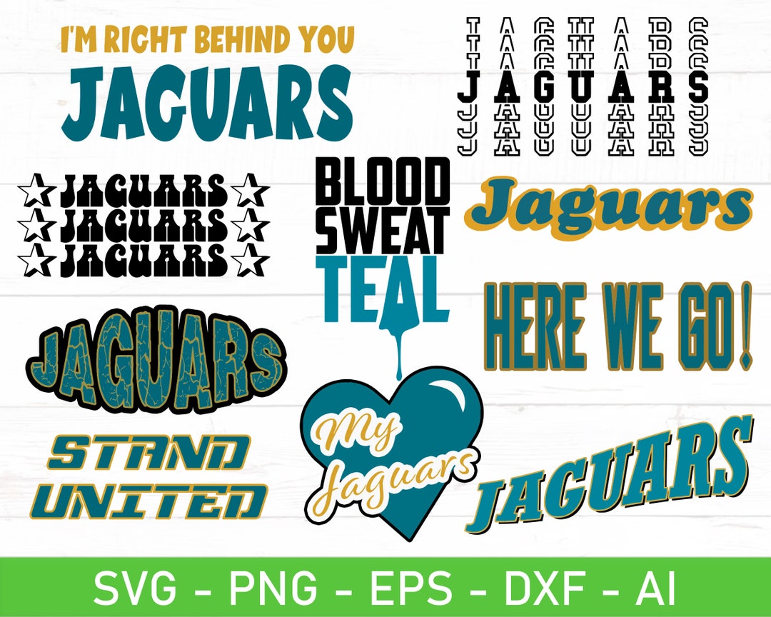 Jaguars SVG Bundle Eps Dxf Ai Png Files for Cricut - Etsy