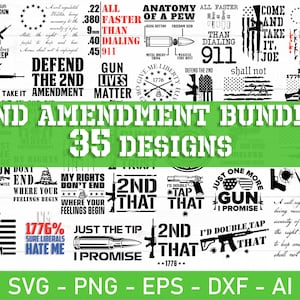 Big Bundle 2nd Amendment Svg, Second Amendment Svg, Gun Rights Svg, 2nd ...