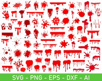 Dripping Blood Svg - Etsy