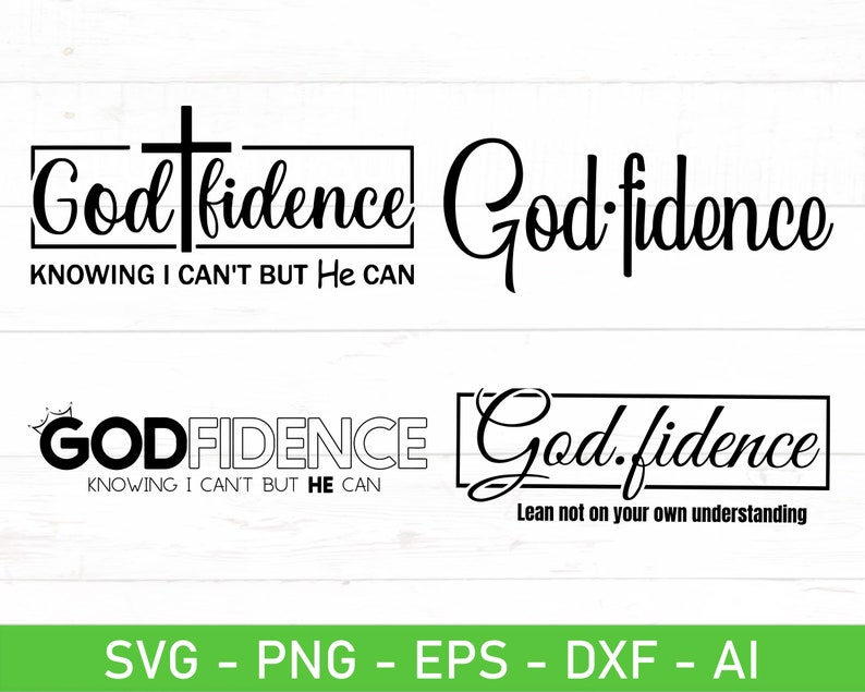 Godfidence Svg Png Bundle, Prayer Svg, Faith Svg, Pray Svg - Etsy