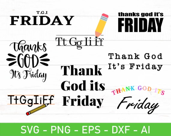 TGIF Svg Thank God It's Friday Svg TGIF Teacher Svg - Etsy