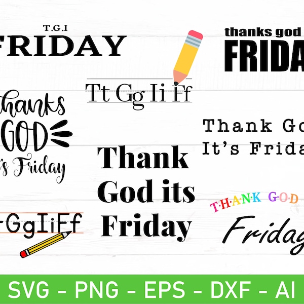 Tgif Svg - Etsy
