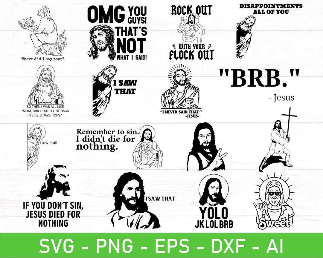 Funny Jesus Svg Bundle, I Saw That Svg, Funny Christian Svg, Faith Svg ...