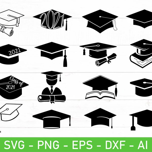 Graduation Cap Svg - Etsy