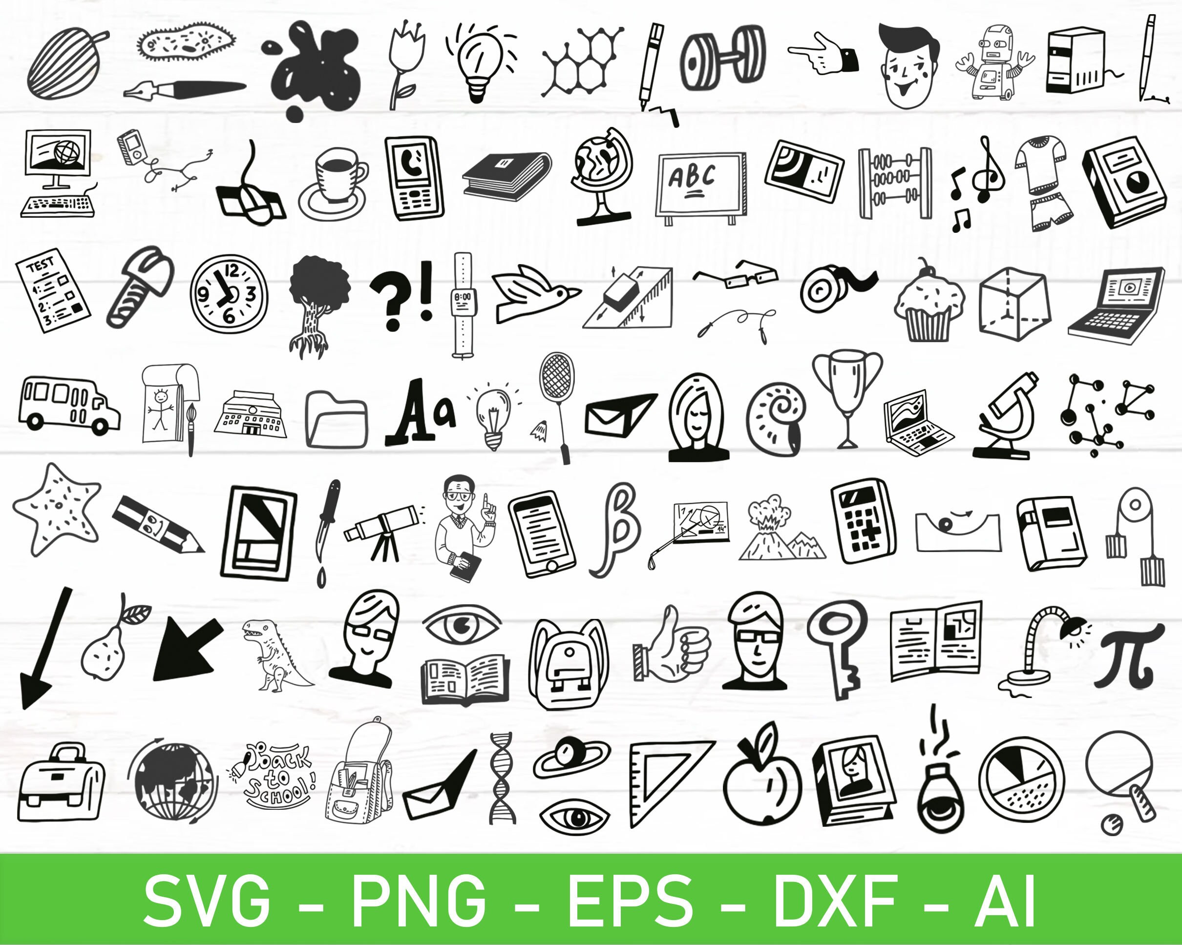 School SVG Bundle Back to School SVG Bundle Eps Dxf Ai - Etsy