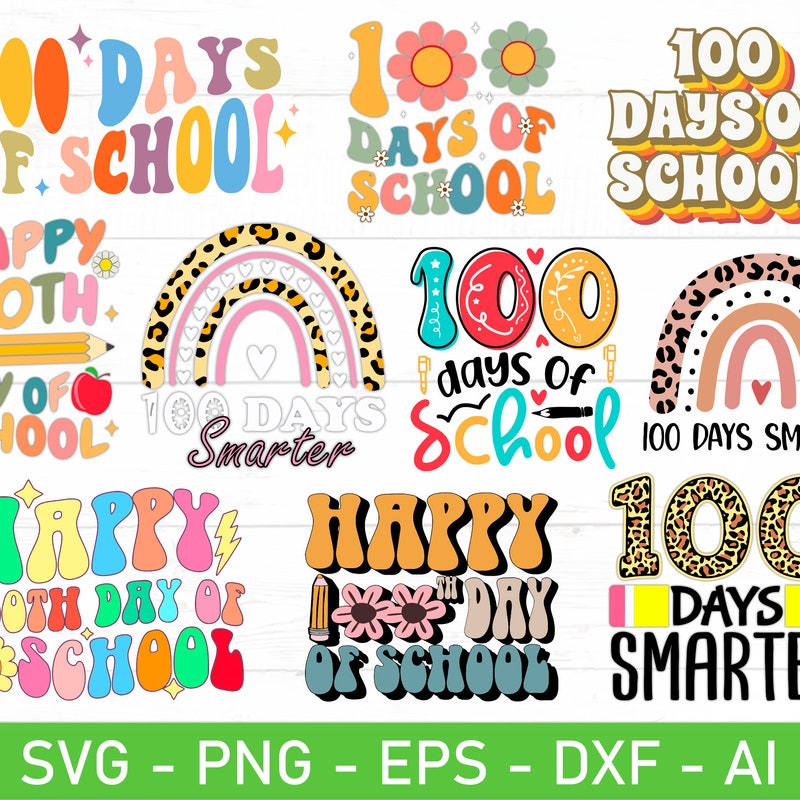 100th Day Svg - Etsy