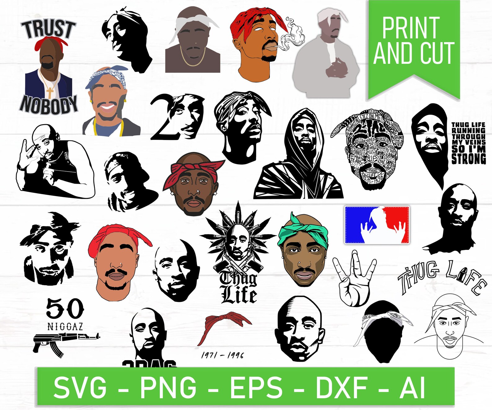 Rap svg silhouette eps dxf ai png Files For Cricut | Etsy