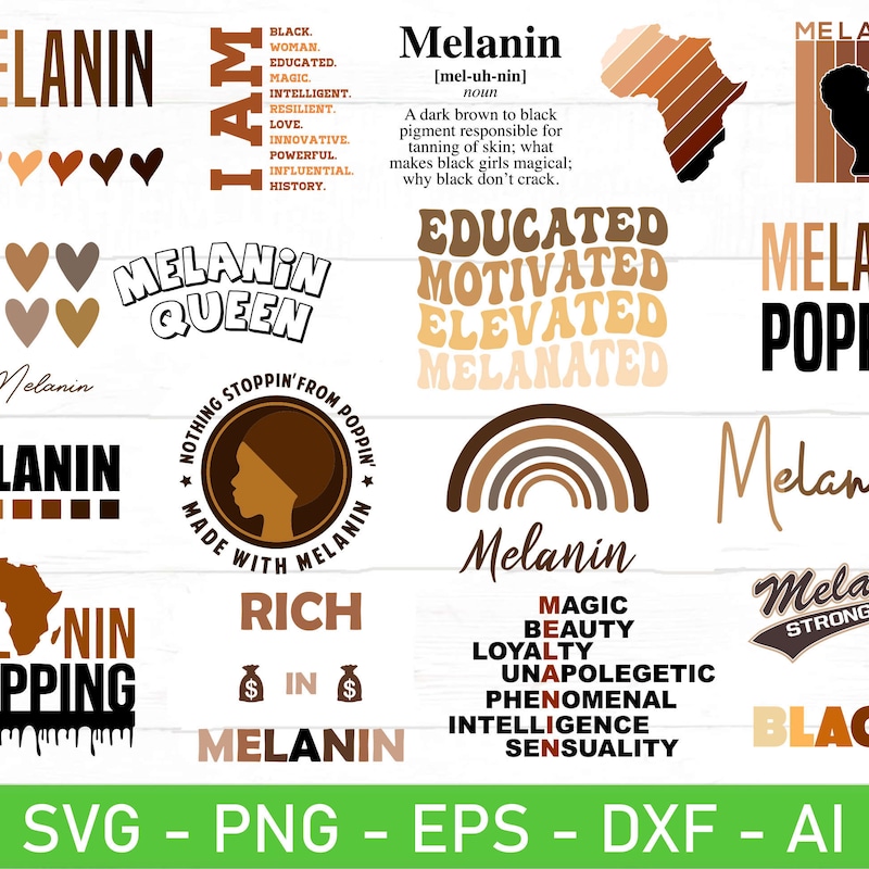 Melanin Svg - Etsy