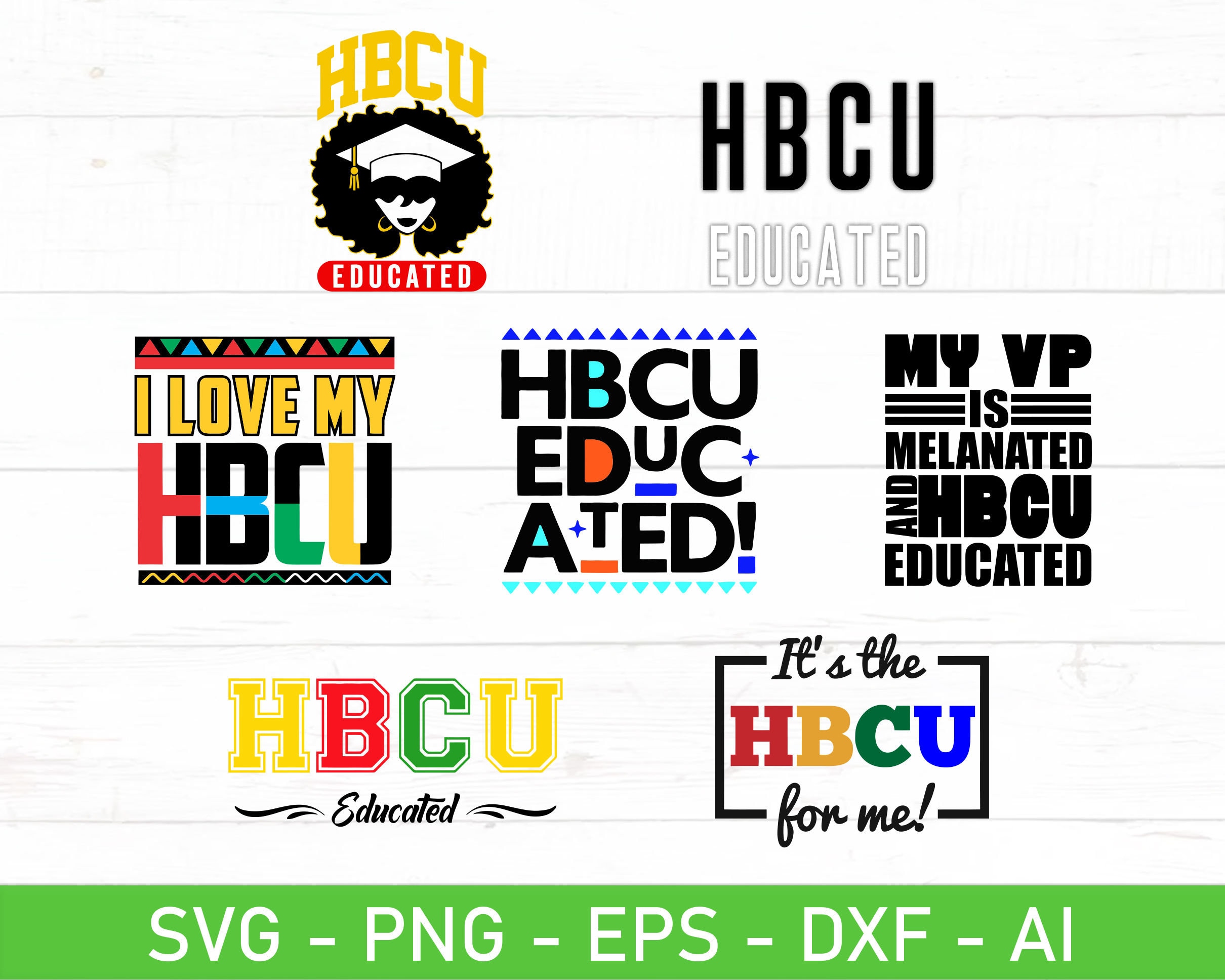 Historically Black College Svg HBCU Svg HBCU Educated Svg - Etsy Finland