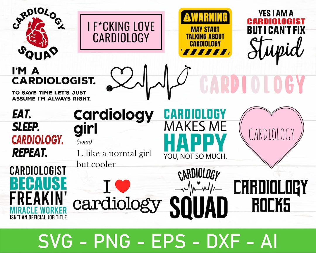 Cardiology SVG Bundle, Cardiologist Svg, Cardiology Squad Svg, Eps, Dxf ...
