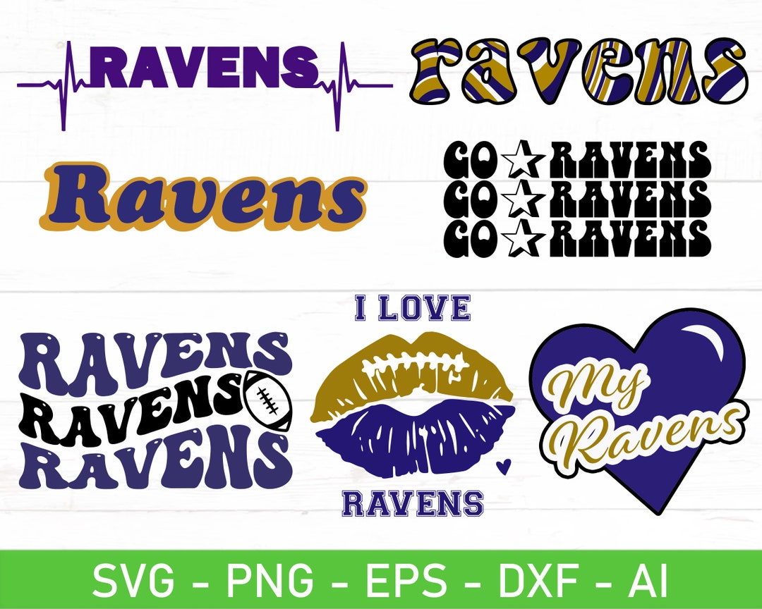 Ravens Svg, Go Ravens Svg, Eps, Dxf, Ai, Png, Files for Cricut - Etsy