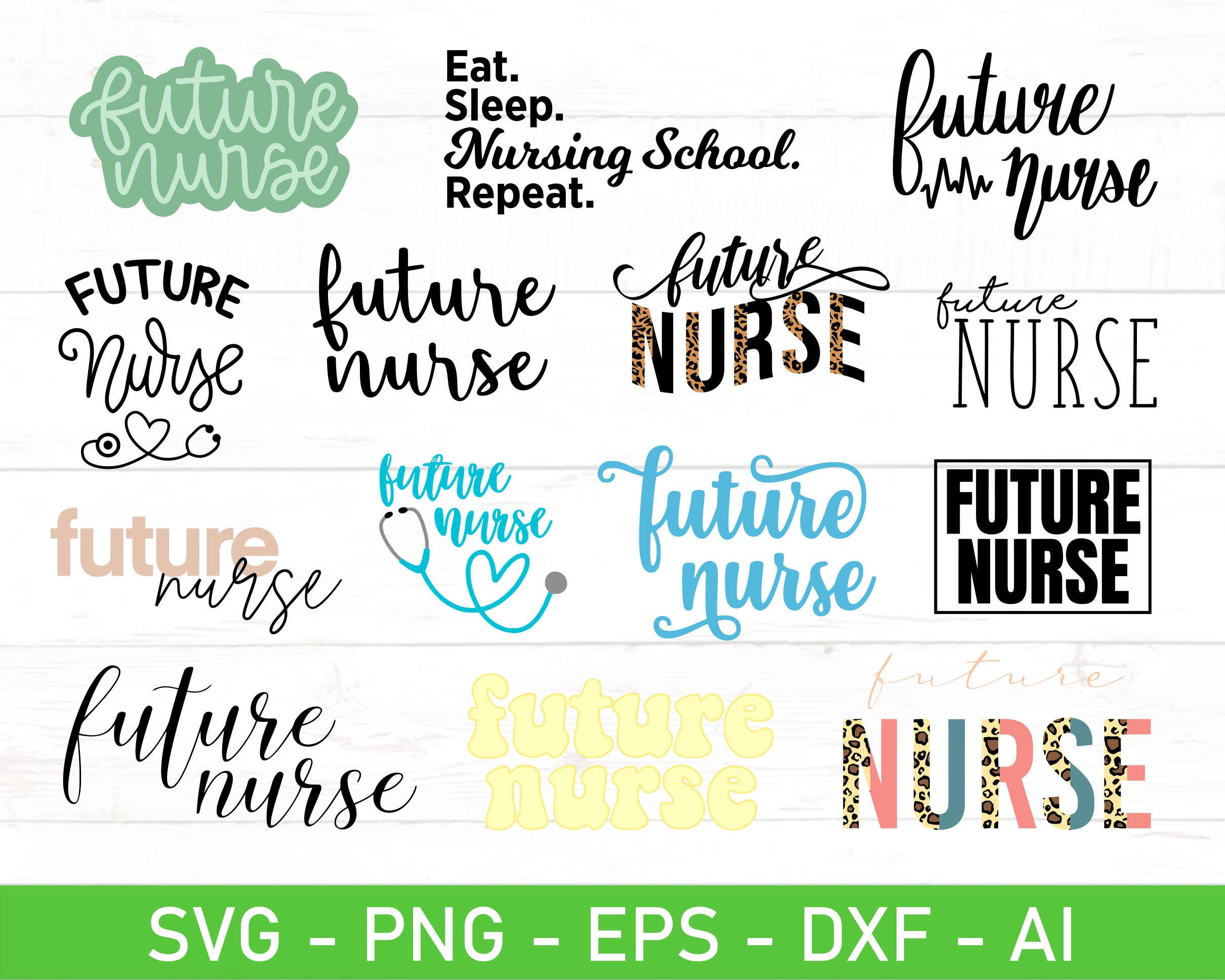 Future Nurse Svg Bundle, Future Nurse Leopard Svg, Future Nurse Cheetah ...