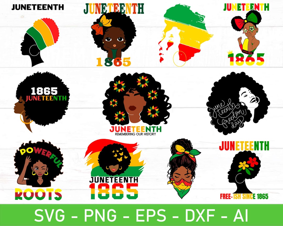 Juneteenth Woman Svg, Juneteenth Girl Svg, Afro Woman Svg, Juneteenth ...