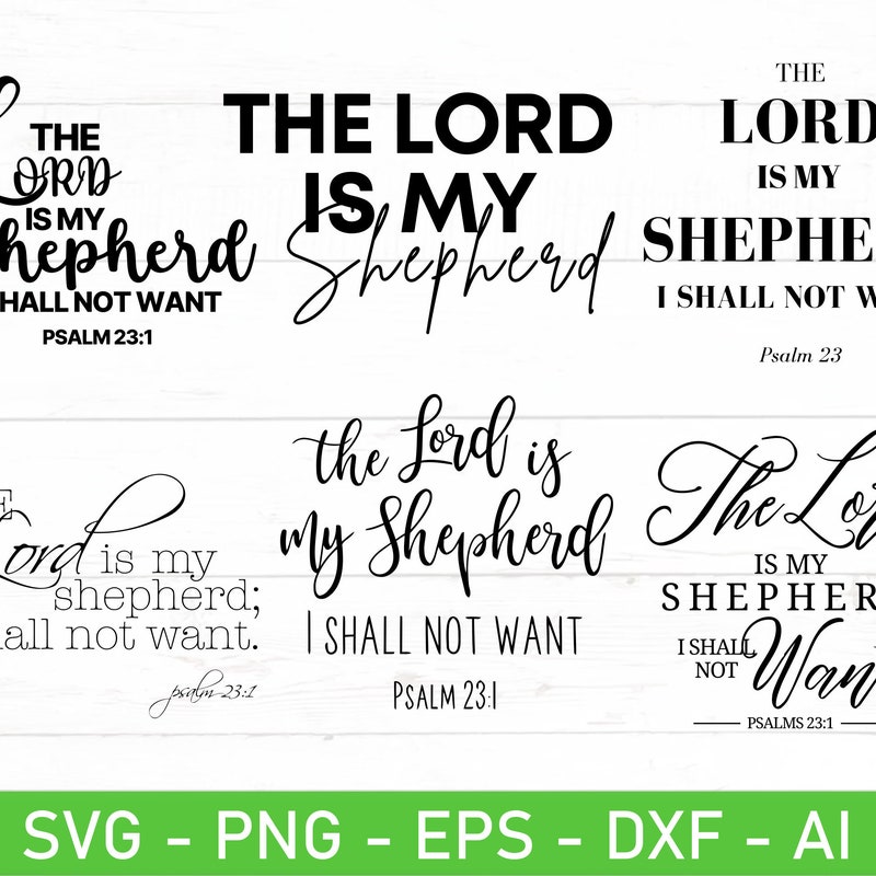 Psalm 23 Svg - Etsy