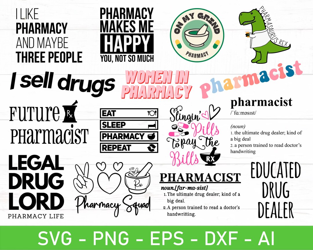 Pharmacy SVG Bundle, Pharmacist Svg, Pharmacy Tech Svg, Pharm Svg, - Etsy