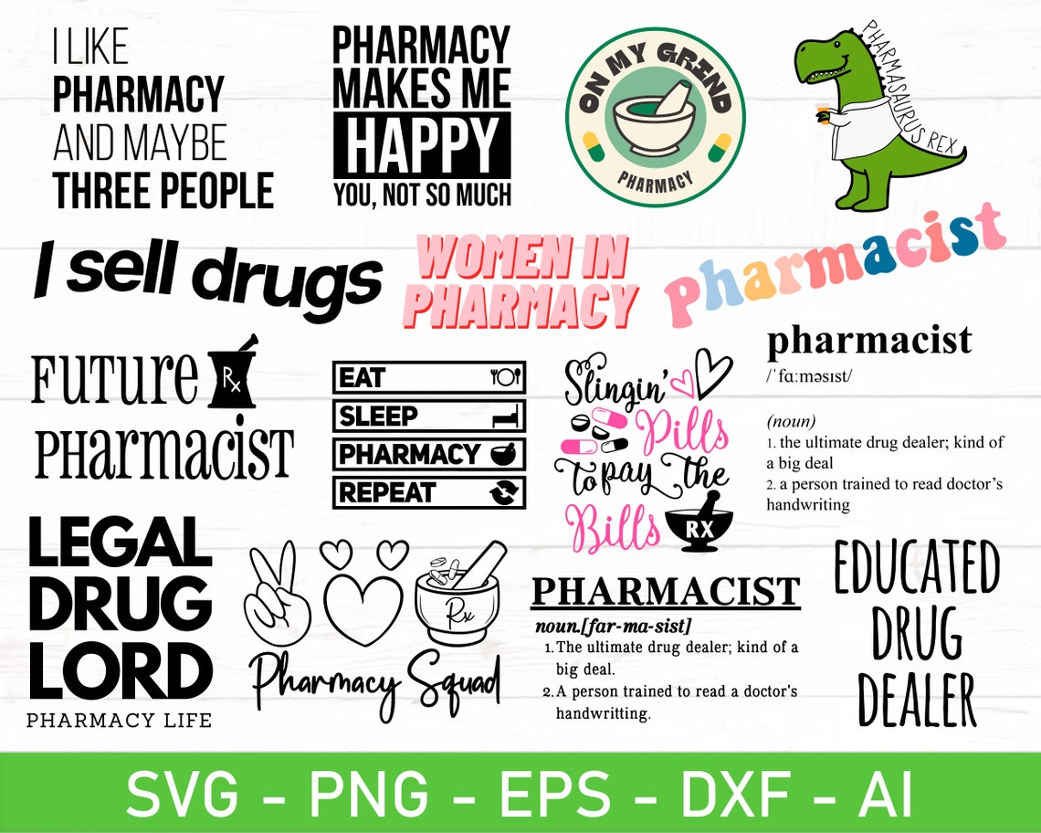 Pharmacy SVG Bundle Pharmacist Svg Pharmacy Tech Svg Pharm - Etsy
