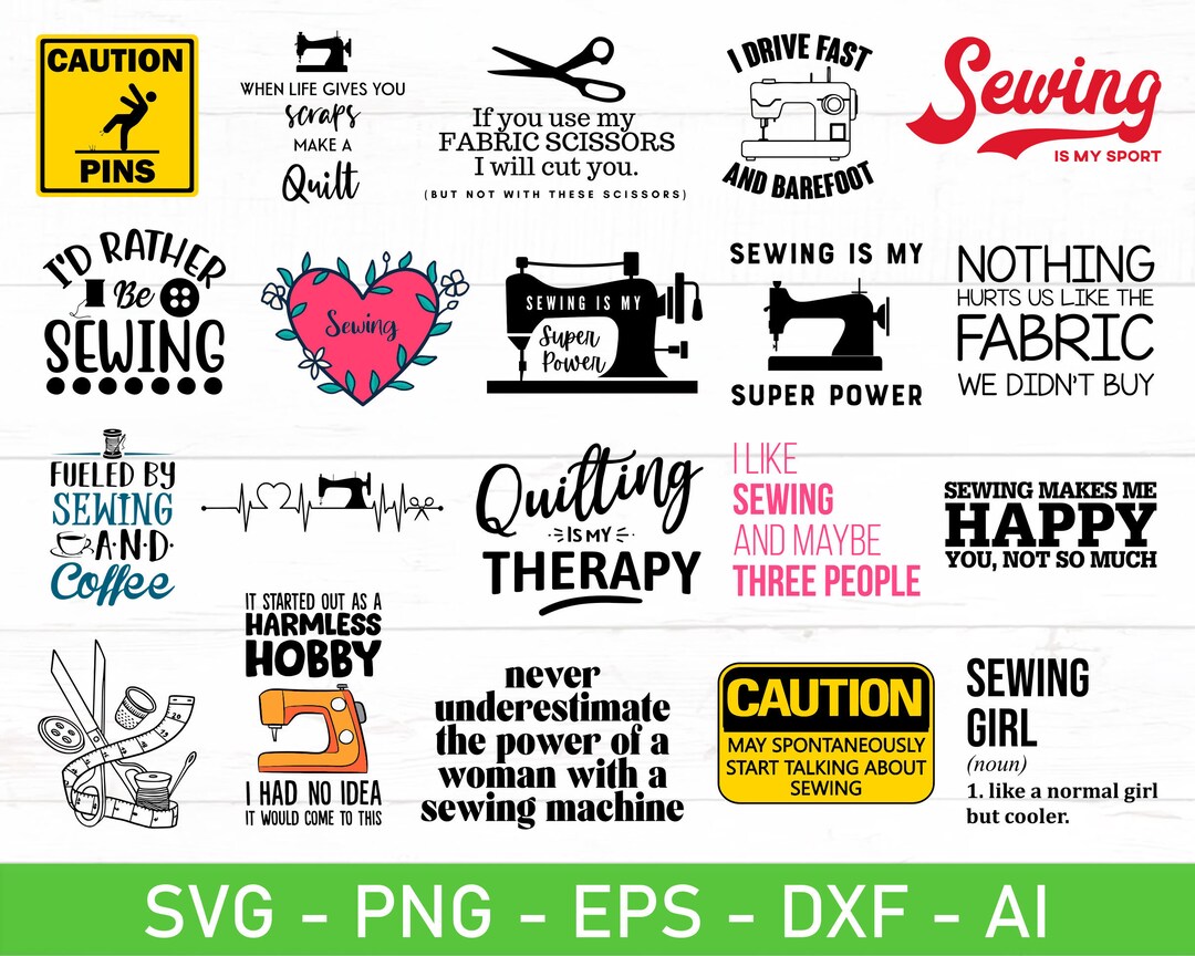Sewing SVG Bundle, Sew SVG, Sewing Machine Svg, Sewing Room Svg, Eps ...