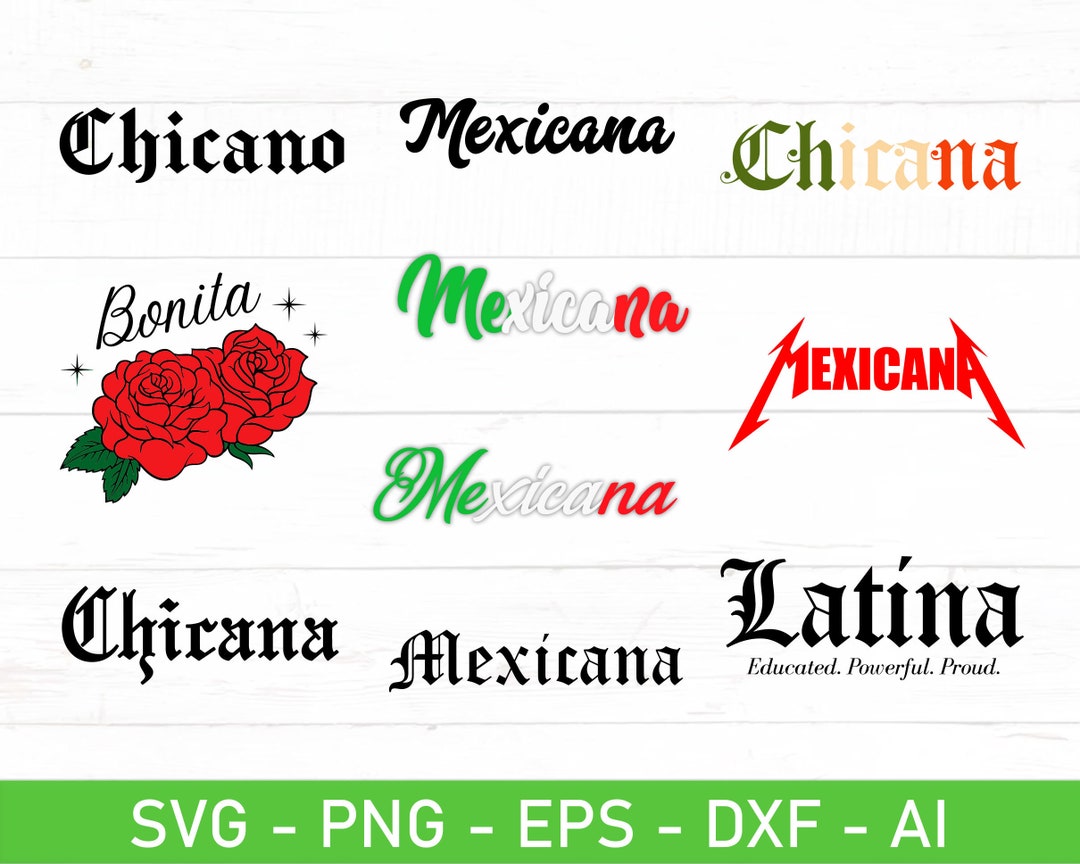 Mexicana SVG Bundle, Mexican Mom Svg, Eps, Dxf, Ai, Png, Files for ...