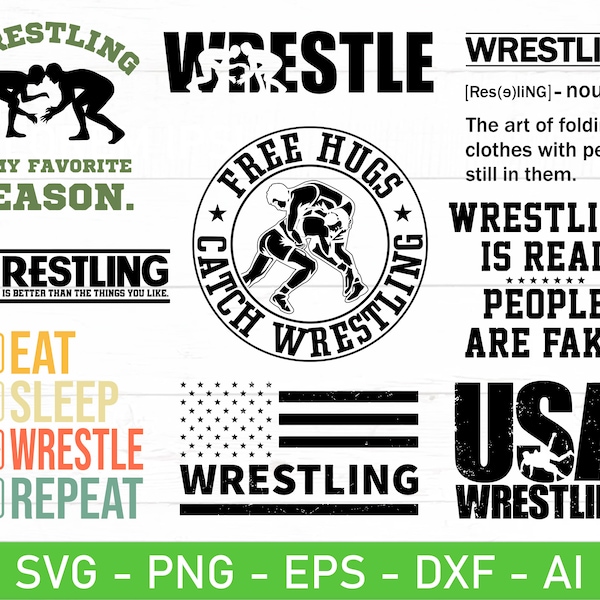 Wrestling Svg Files - Etsy
