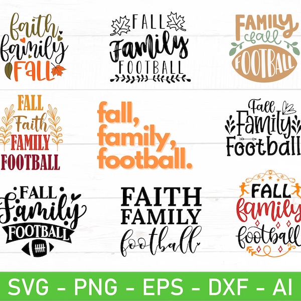 Fall and Football Svg - Etsy