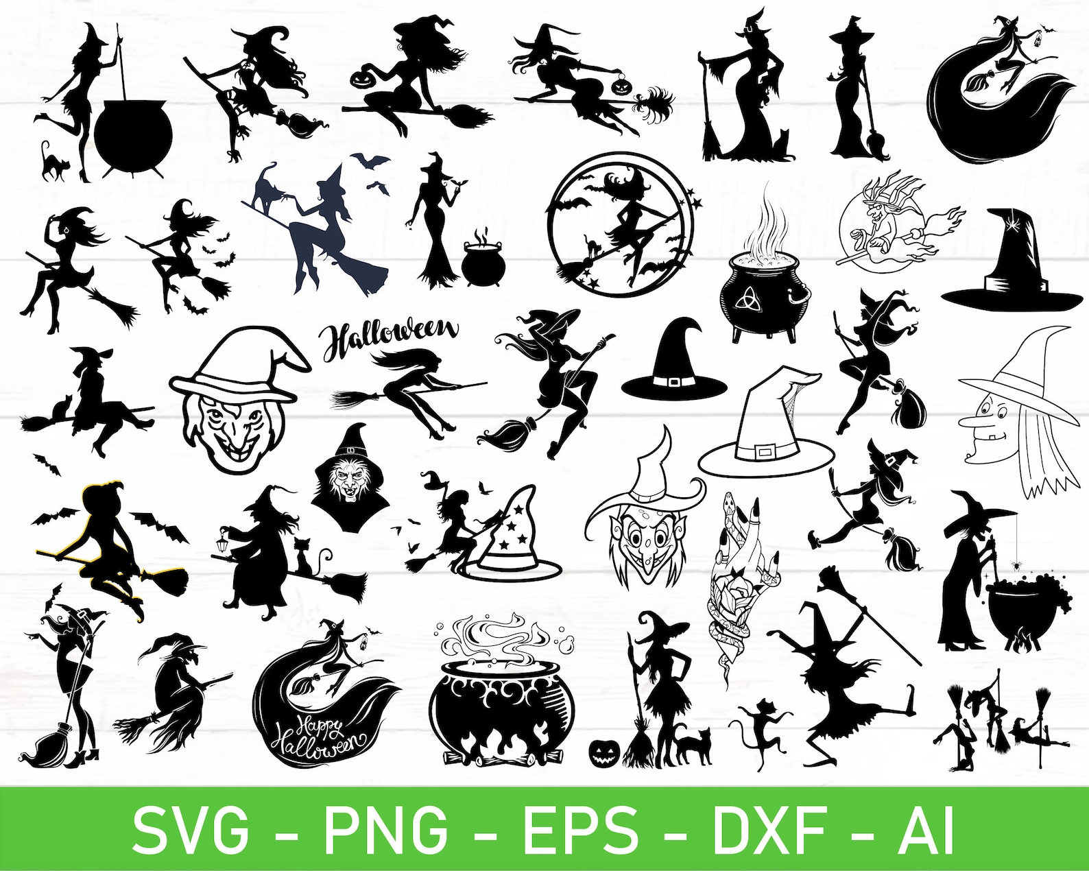 Hexe svg Bundle, eps, dxf, ai, png, Dateien für Cricut - Etsy.de