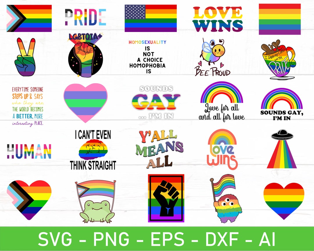 Pride SVG Bundle, Pride Month Svg, Eps, Dxf, Ai, Png, Files for Cricut ...