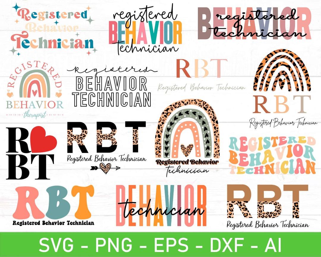 Registered Behavior Technician Svg, RBT Svg Bundle, Eps, Dxf, Ai, Png ...