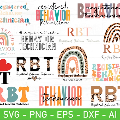Registered Behavior Technician Svg RBT Svg Bundle Eps Dxf - Etsy
