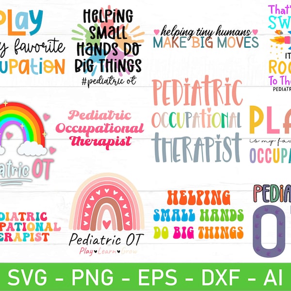 Occupational Therapy Svg Bundle - Etsy