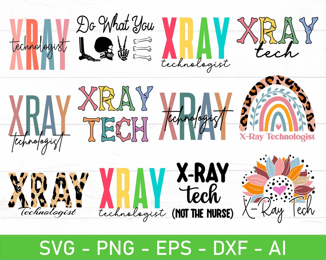 X-ray Tech Svg Bundle, X-ray Technologist Svg, X-ray Technician Svg ...