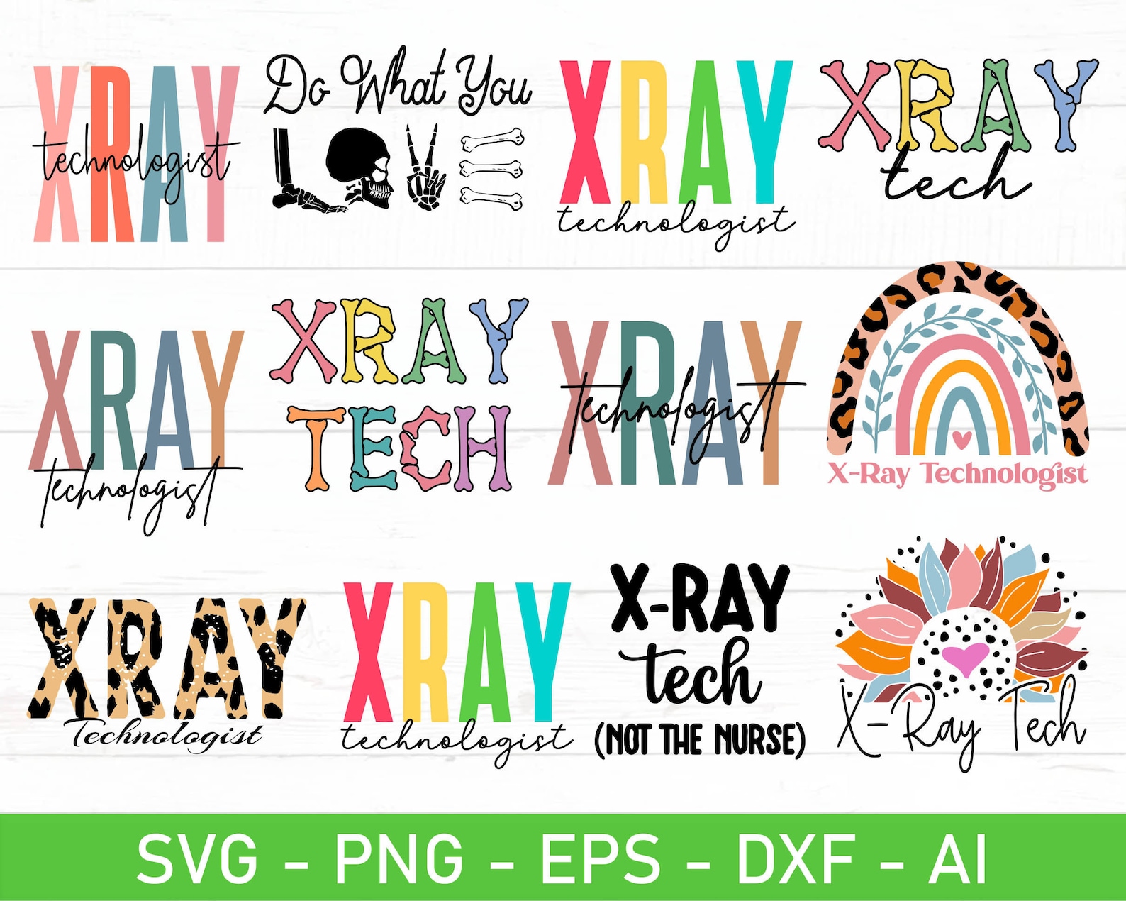 X-ray Tech Svg Bundle, X-ray Technologist Svg, X-ray Technician Svg ...