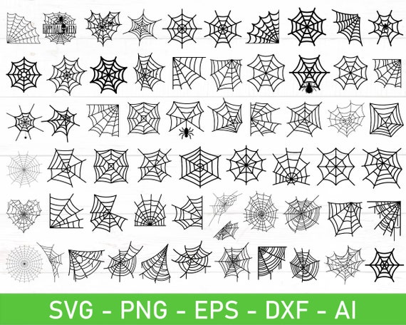 Spider Web Svg Bundle Eps Dxf Ai Png Files for Cricut | Etsy