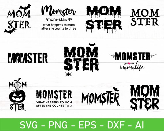 Momster Svg Mom Monster Svg File Halloween Mom Svg Eps - Etsy Canada